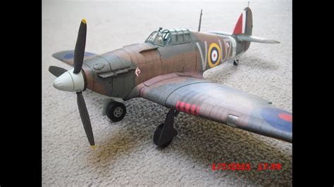 Hawker Hurricane Mk I Model Kartonowy Paper Model Youtube
