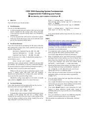 Assignment Pdf COSC OperatingSystemFundamentals Assignment PredictingyourFuture