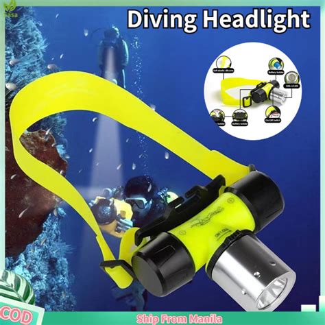 SasaT Diving Headlight Underwater Headlamp Submarine Torch