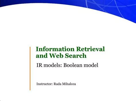Ppt Information Retrieval And Web Search Powerpoint Presentation