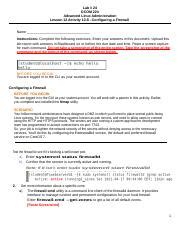 Dcom Lab Lesson Securing Linux Systems Activity Docx Lab Dcom