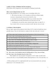 Understanding P Values Definitions Misconceptions And Common Course Hero