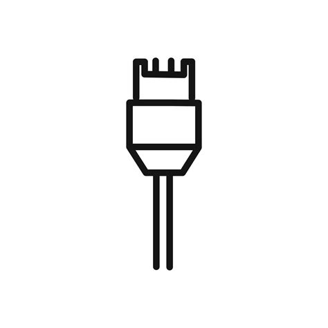 Ethernet Cable Plug Icon Linear Graphics Sign 47848681 Vector Art At