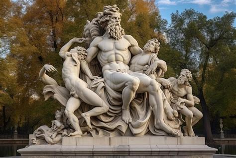 Premium AI Image Statue Of Laocoon And His Sons