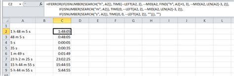 convert string to time duration in excel in any of the different