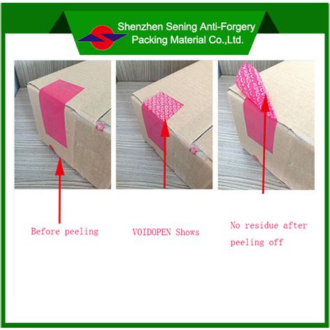 Non Transfer Tamper Evident Void Printing Paper Tamper Evident And Printing Material