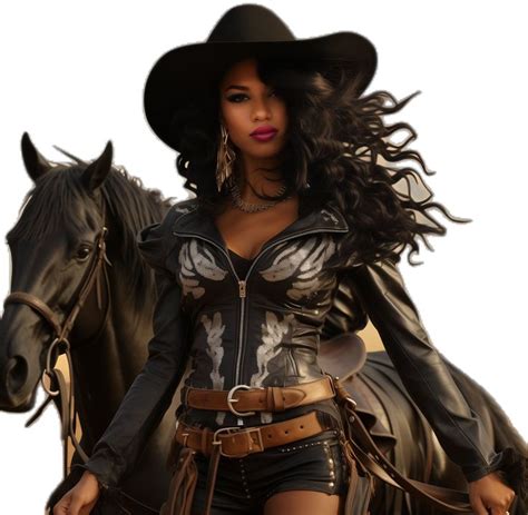 Black Western Cowgirl 2 Etsy In 2024 Black Cowgirl Black Beauties