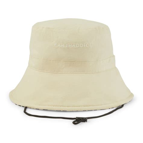 Beige Bucket Hat With Drawstrings 3186277 Earthaddict