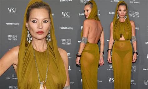 Kate Moss Stuns In Sexy See Through Dress At Wsj Awards See Photos