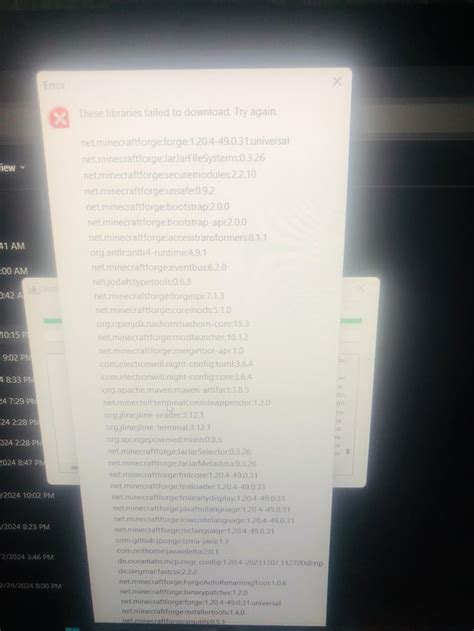 Help Libraries Failed To Download Rminecraft