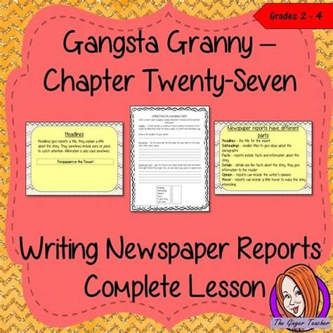 Gangsta Granny Chapter Lessons Link In Profile Resources Teaching