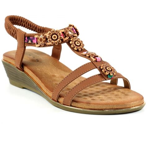 Lunar Grs Frankie Womens Wedge Sandals Women From Charles Clinkard Uk