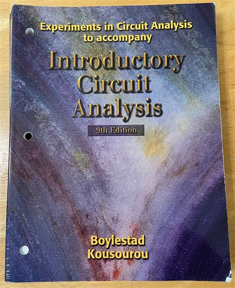 Experiments In Circuit Analysis To Accompany Introductory Circuit Analysis 9th Editionpaperback
