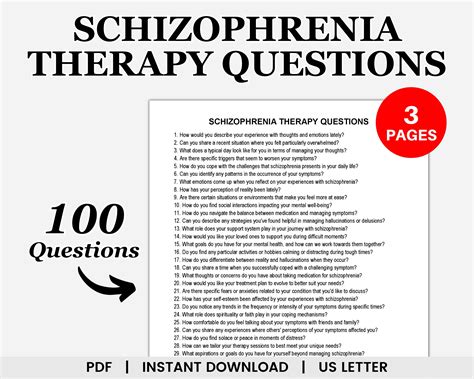 Schizophrenia Therapy Questions Counseling Questions Therapy