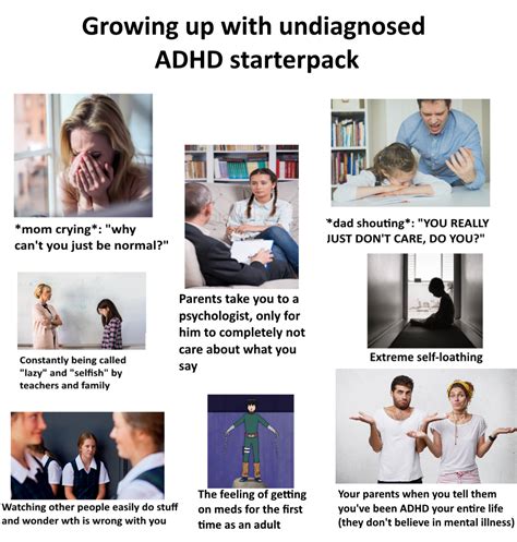 Growing Up With Undiagnosed Adhd Starterpack Rstarterpacks