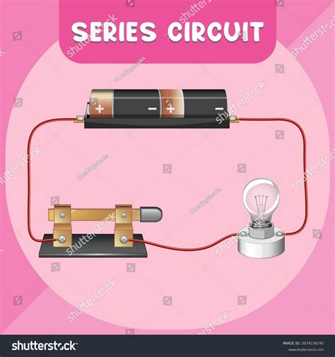 Series Circuit Infographic Diagram Illustration Stock Vector Royalty Free