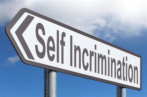 Self Incrimination Highway Sign Image
