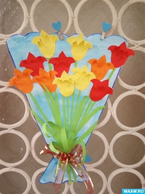 Коллективная работа «Букет для мамы 5 фото Воспитателям детских садов школьным учителям и