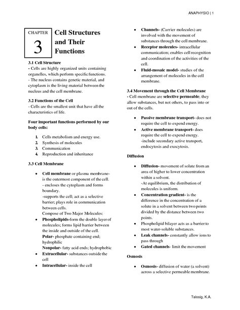Solution Chapter 3 Cell Structures And Their Functions Studypool