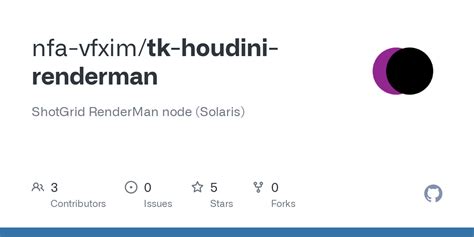 GitHub Nfa Vfxim Tk Houdini Renderman ShotGrid RenderMan Node Solaris