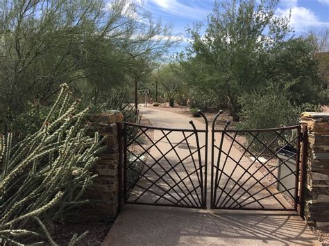 Rebar Gate At Desert Botanical Garden In Phoenix Arizona Desert