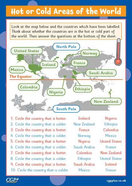 Hot And Cold Countries Of The World Years 1 2 CGP Plus