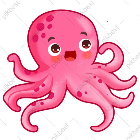 Gambar Gurita Merah Gurita Clipart Gurita Tangan Digambar Gurita