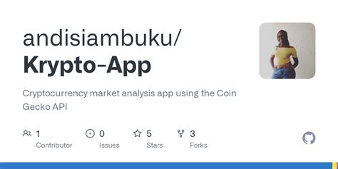 GitHub Andisiambuku Krypto App Cryptocurrency Market Analysis App