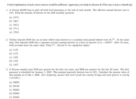 Solved A Brief Explaination Of Each Correct Answer Would Be
