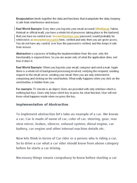 Oop Theory With Real World Examples V2 Updated Pdf Class Computer Programming Method