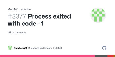 process exited with code 1 · issue 3377 · multimc launcher · github