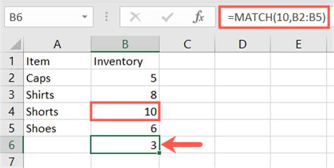 How To Find A Value S Position With Match In Microsoft Excel