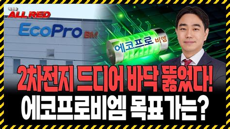 에코프로비엠 급등 2차전지 드디어 부활 이제 시작입니다 Youtube