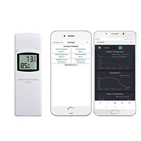 Buy Ecowitt WH Wireless Outdoor Temperature And Humidity Sensor Thermometer And Hygrometer