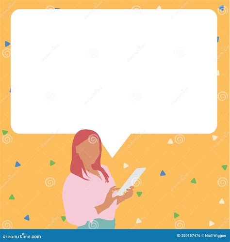 Drawing With Conversation Bubble Showing New Announcement Speech Balloon Presenting Fresh And