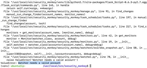 No Matches Found Loading Issue 1014 Netflix Security Monkey GitHub