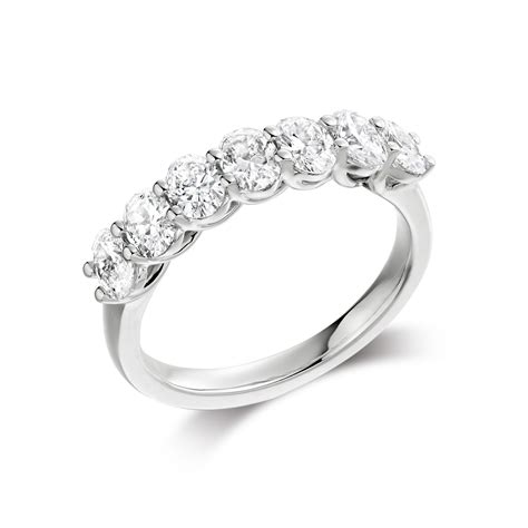 7 Stone Oval Claw Set Half Eternity Ring Stephen Foster Jewellery Limited