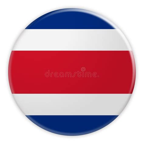 Costa Rica Flag Button News Concept Badge Stock Illustration