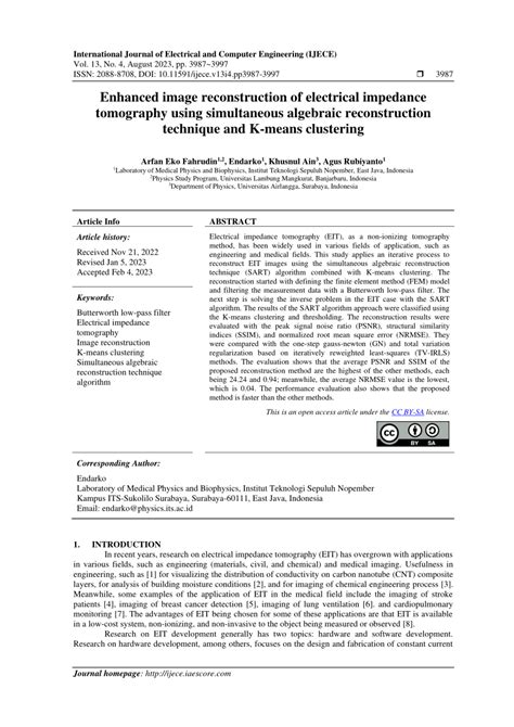 Pdf Enhanced Image Reconstruction Of Electrical Impedance Tomography Using Simultaneous