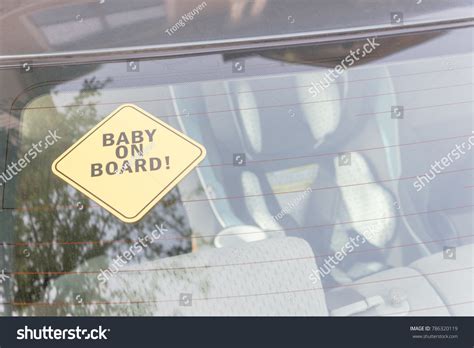 Baby On Board Sticker On Car Stock Photo Shutterstock