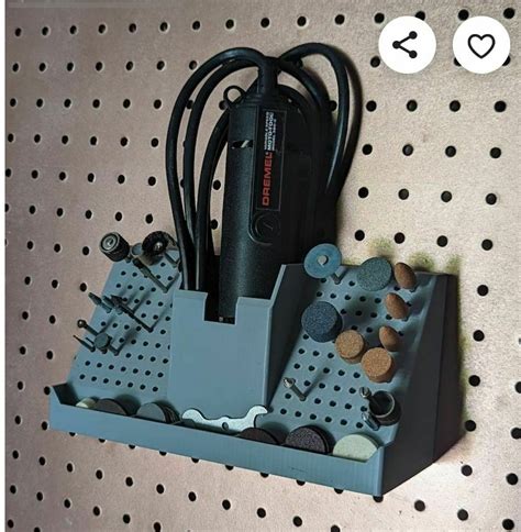 Stl File Rotary Tool Bit Holder Dremel Organizer Editables 🧑‍🔧