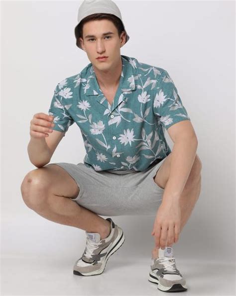 Buy Floral Print Shirt With Short Sleeves Online At Best Prices In