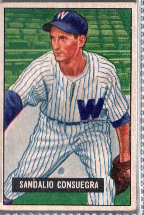 Sandy Consuegra Rc 1951 Bowman 96 Baseball Card Washington Senators Etsy