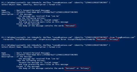 Manage Inbox Rules In Outlook Using Powershell