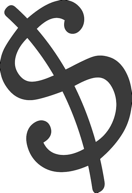Le Doodle Du Signe Du Dollar Vecteur Premium