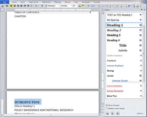 Adding A Plain Text To Toc In Word2010 Solved Windows 10 Forums