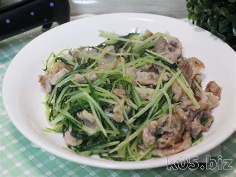 水菜と豚肉の炒め物の作り方【5分で一人ご飯】 By Ktan05さん レシピブログ 料理ブログのレシピ満載！