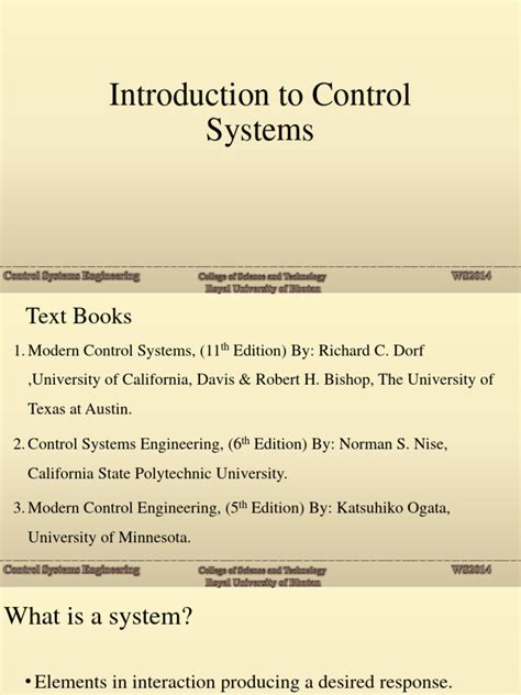 1 introduction to control systems pdf control theory feedback