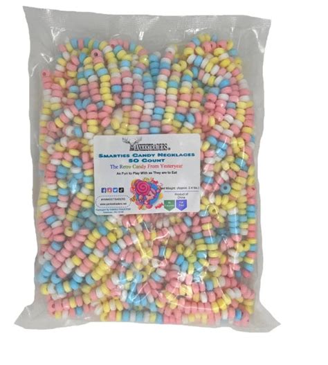 Smarties Candy Necklaces Bulk Wearable Fruit Candy Yankeetraders