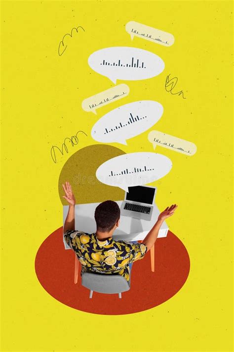 Composite Trend Artwork 3d Sketch Image Collage Of Chatting Message